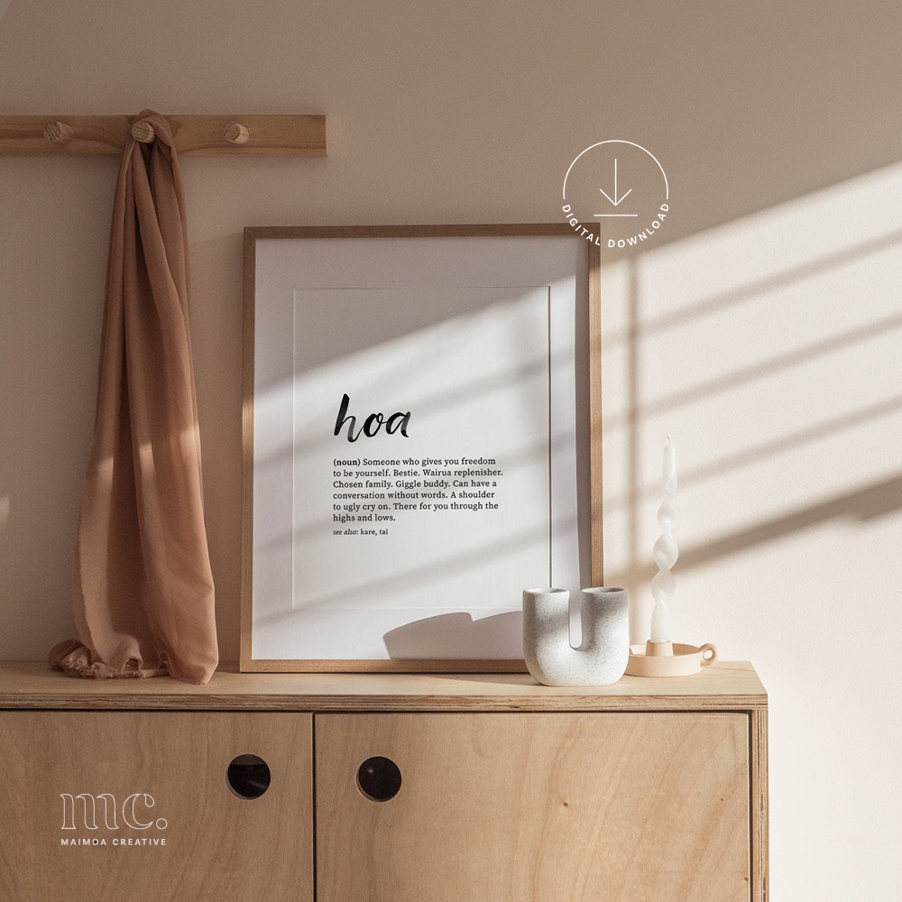 'Hoa' Friendship Definition Print - Digital Download | Maimoa Creative