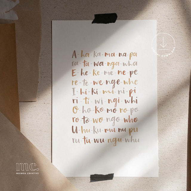 A Ha Ka Ma Na Digital Download | Māori Art Prints, Learning & Games ...