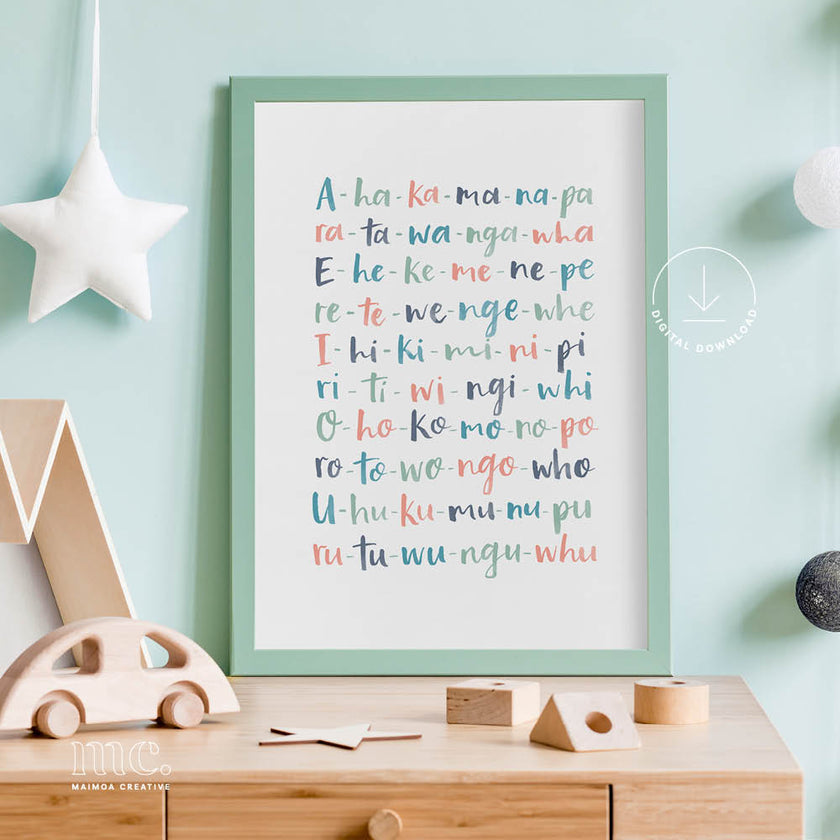 A Ha Ka Ma Na Digital Download | Māori Art Prints, Learning & Games ...